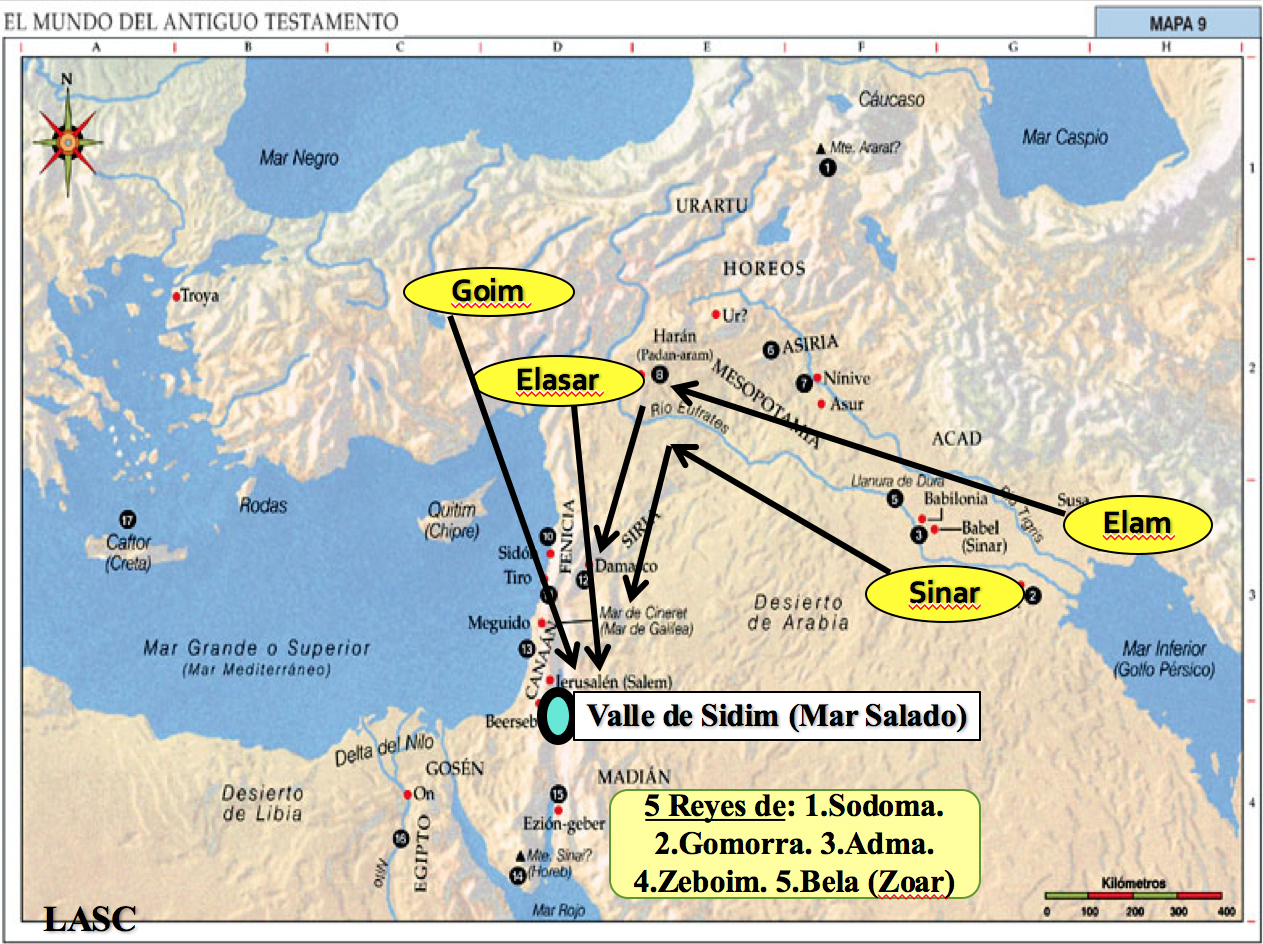 Génesis 14: 1-16 -Guerra de Reyes – Através de las Escrituras