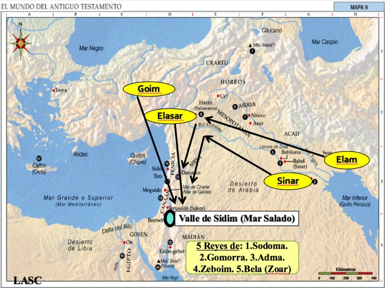Génesis 14: 1-16 -Guerra de Reyes – Através de las Escrituras
